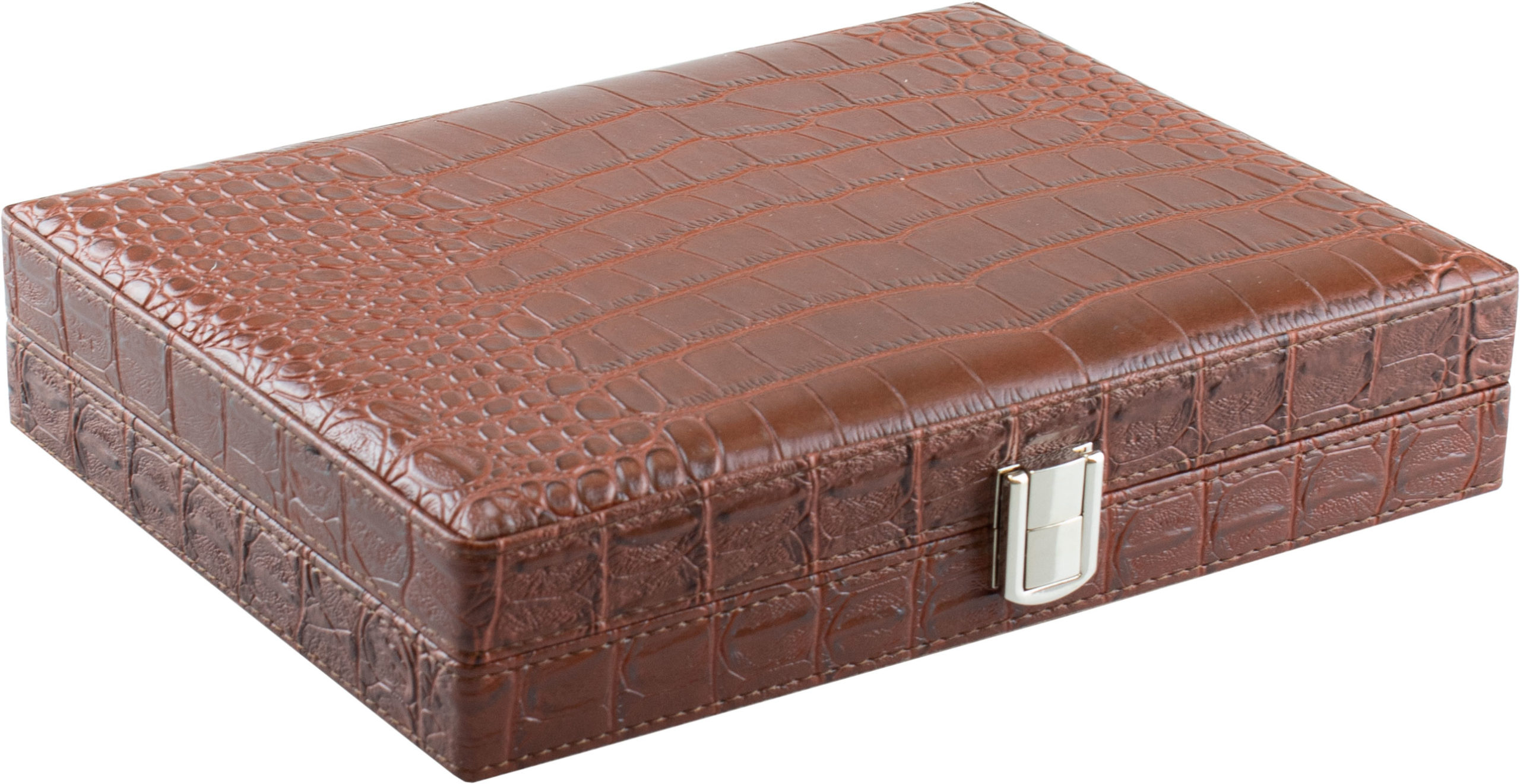 Travel cigar box PU croc silver 10 - TabacShop.ch | Vente de tabac en ...