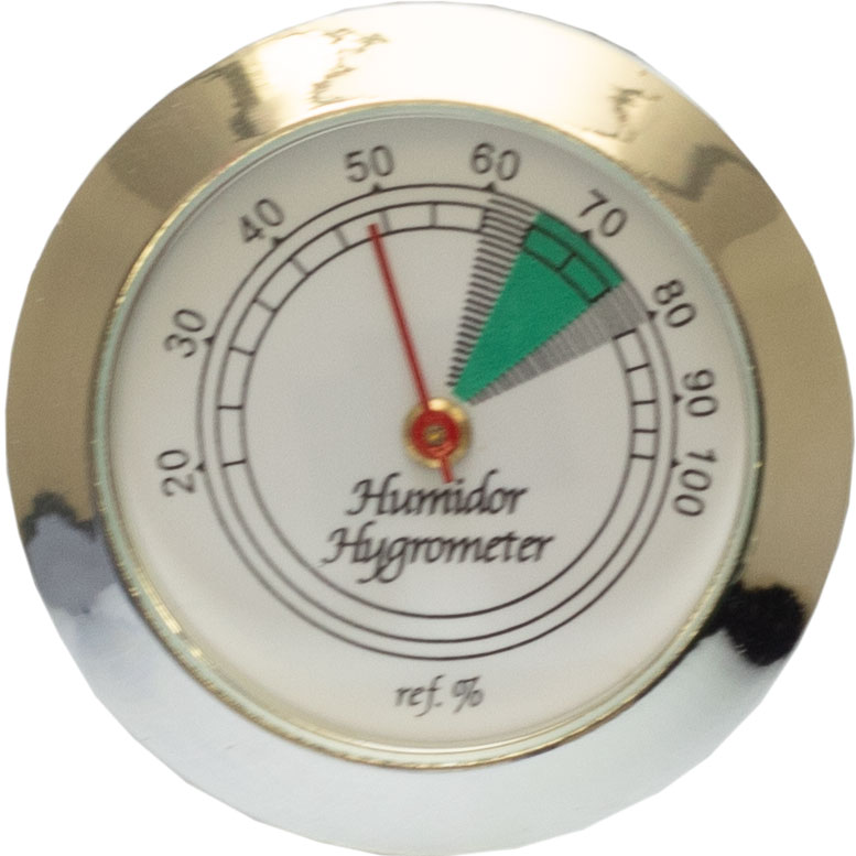 Hygrometer round silver - TabacShop.ch | Vente de tabac en ligne | Fribourg